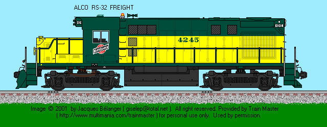 Alco RS-32 Roster & Data sheet